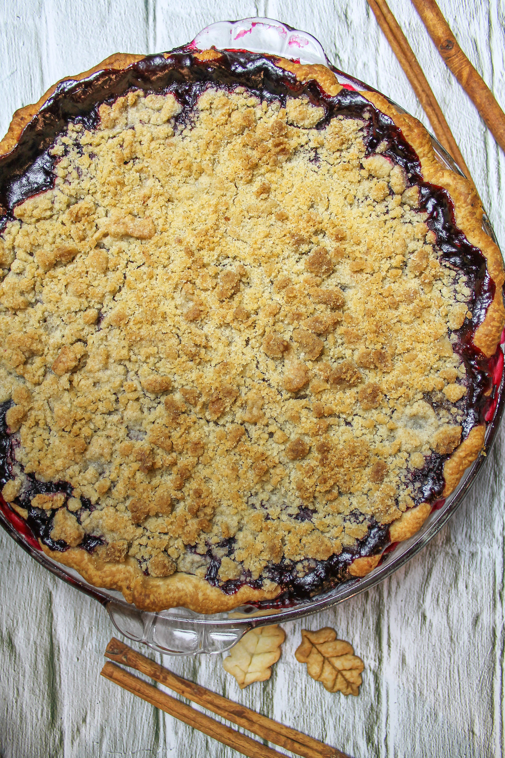 Triple Berry Pie with Cardamom Crumb - Kitchen-by-the-Sea