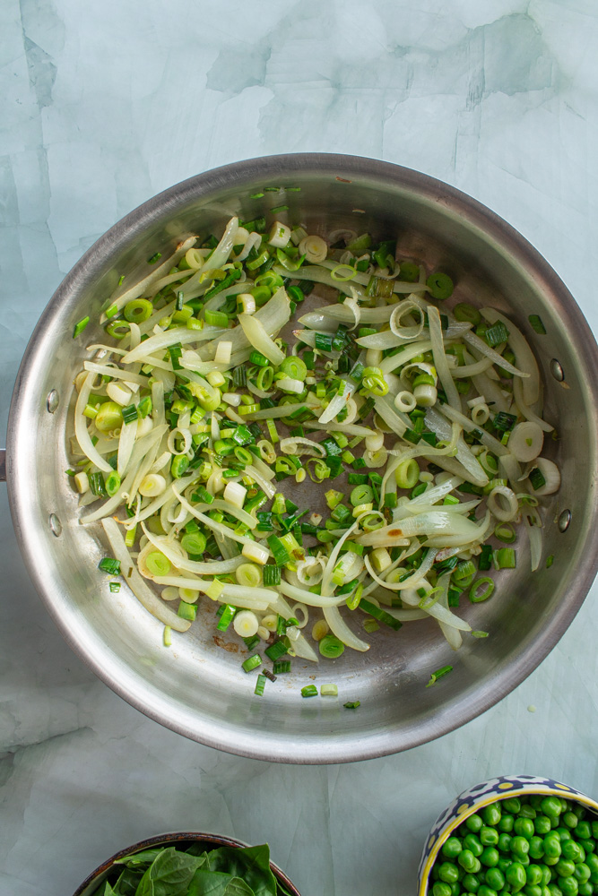 Pea Pasta with Prosciutto - Kitchen-by-the-Sea