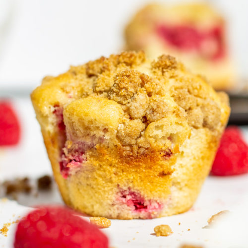 Raspberry Crumb Muffins - Kitchen-by-the-Sea