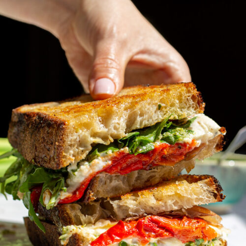 Burrata and Prosciutto sandwich - Kitchen-by-the-Sea