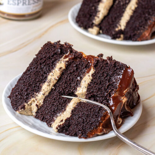 Chocolate Cake with Espresso Filling - Kitchen-by-the-Sea