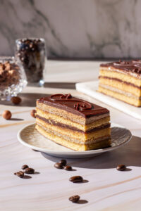 Opera Cake with Hazelnut Sponge - Kitchen-by-the-Sea